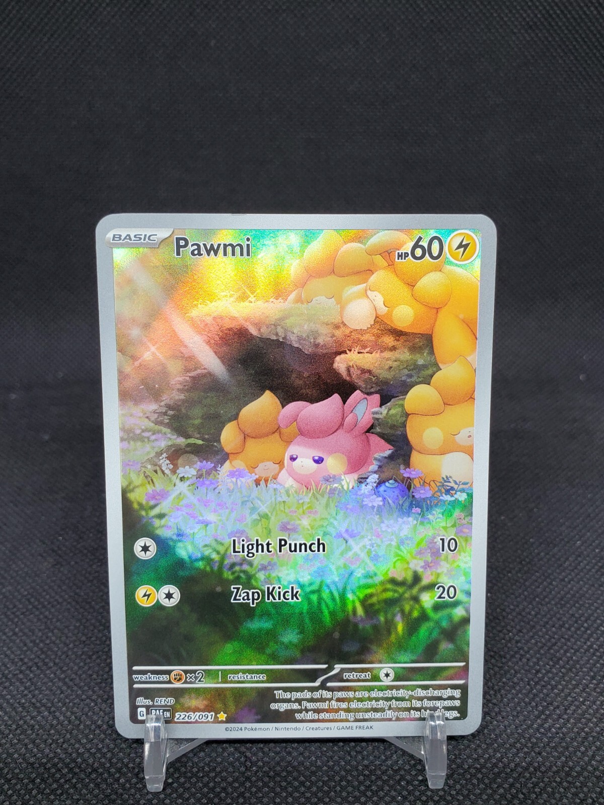 Pawmi 226/091 Paldean Fates Illustration Rare NM Pokemon Card | eBay