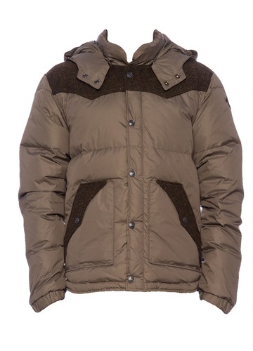 MEN'S TRUE RELIGION BRAND Down Olive Down Contrast Puffer Jacket Coat ...