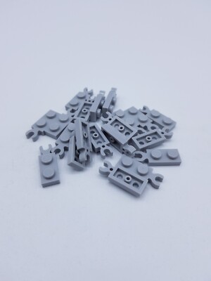 LEGO LOT 20 X PLATE 1X2 W HOLDER LIGHT BLUISH GRAY REF 78256 / 6354568 ...