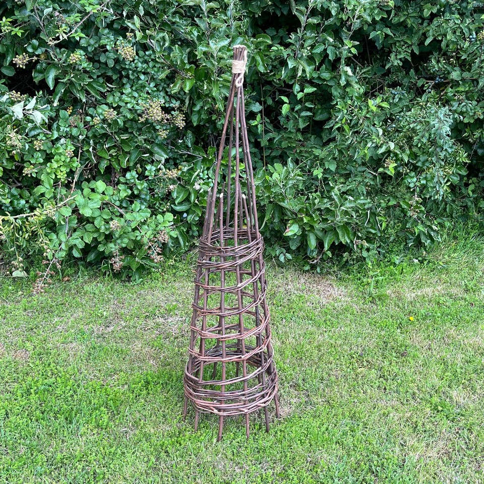Garden Obelisk Obelisks Willow Wicker Wooden Wood Climbing Plant ...