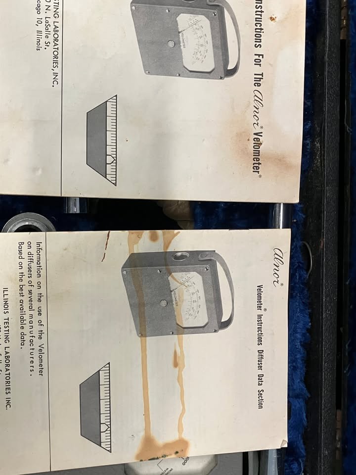 Vintage Alnor Velometer Type 3002 Air Flow Meter Kit | eBay