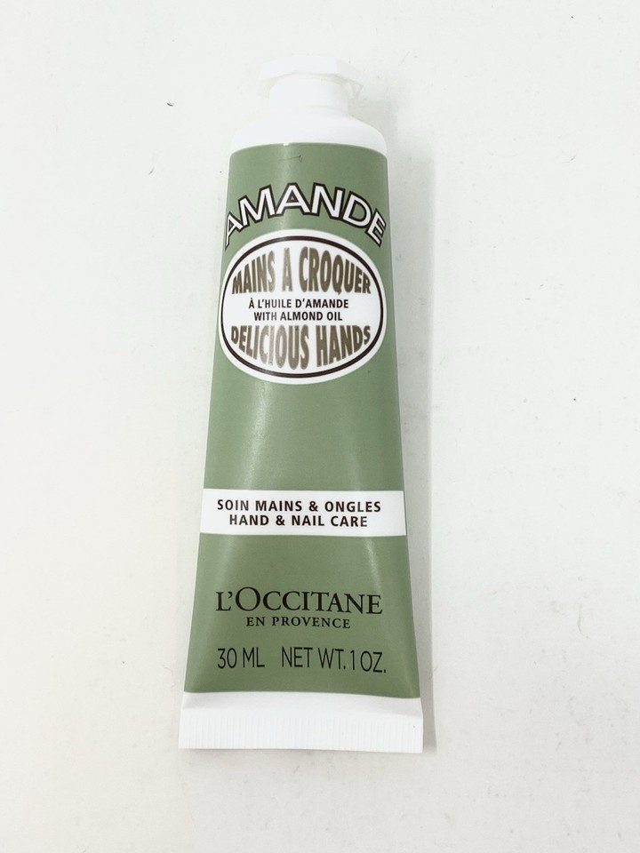 NEW L'Occitane Amande Shower Scrub 20ml & Hand and Nail Care 30ml Mini ...