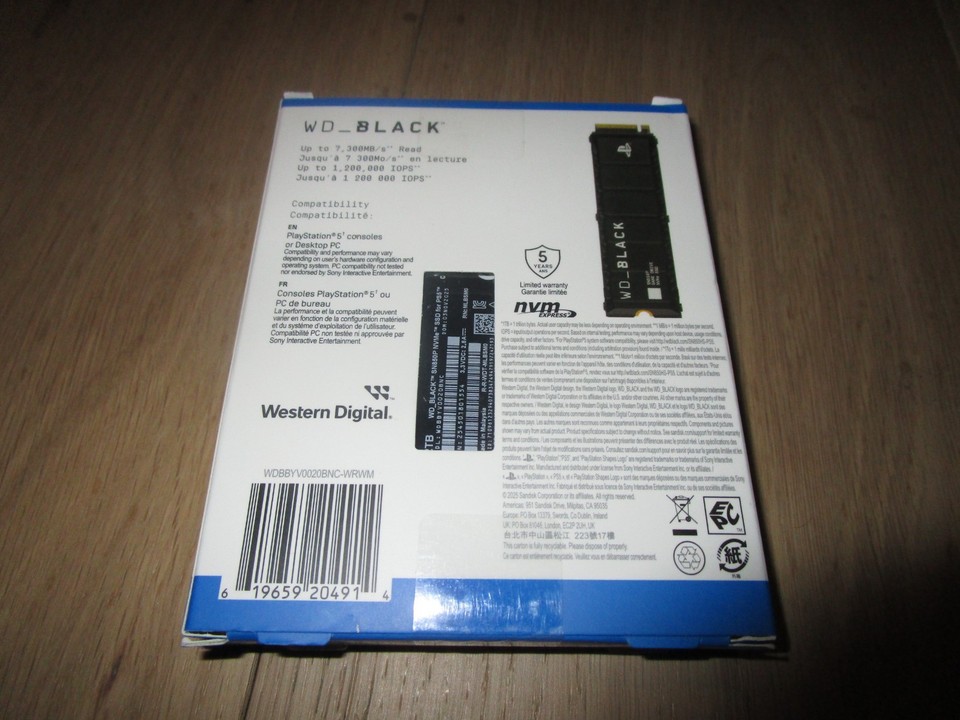 NEW Sealed Western Digital Black 2TB SN850P NVMe SSD for PS5 consoles ...