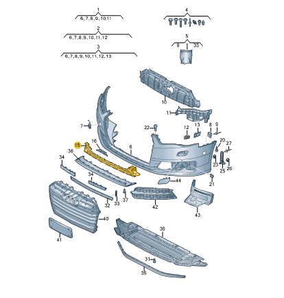 NEW FRONT BUMPER LOWER INNER GRILL AUDI A6 C7 S-LINE 2014-2018 ...