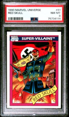 PSA 8 NM - MINT 1990 Impel Marvel Universe Super Villains Red Skull #81 ...