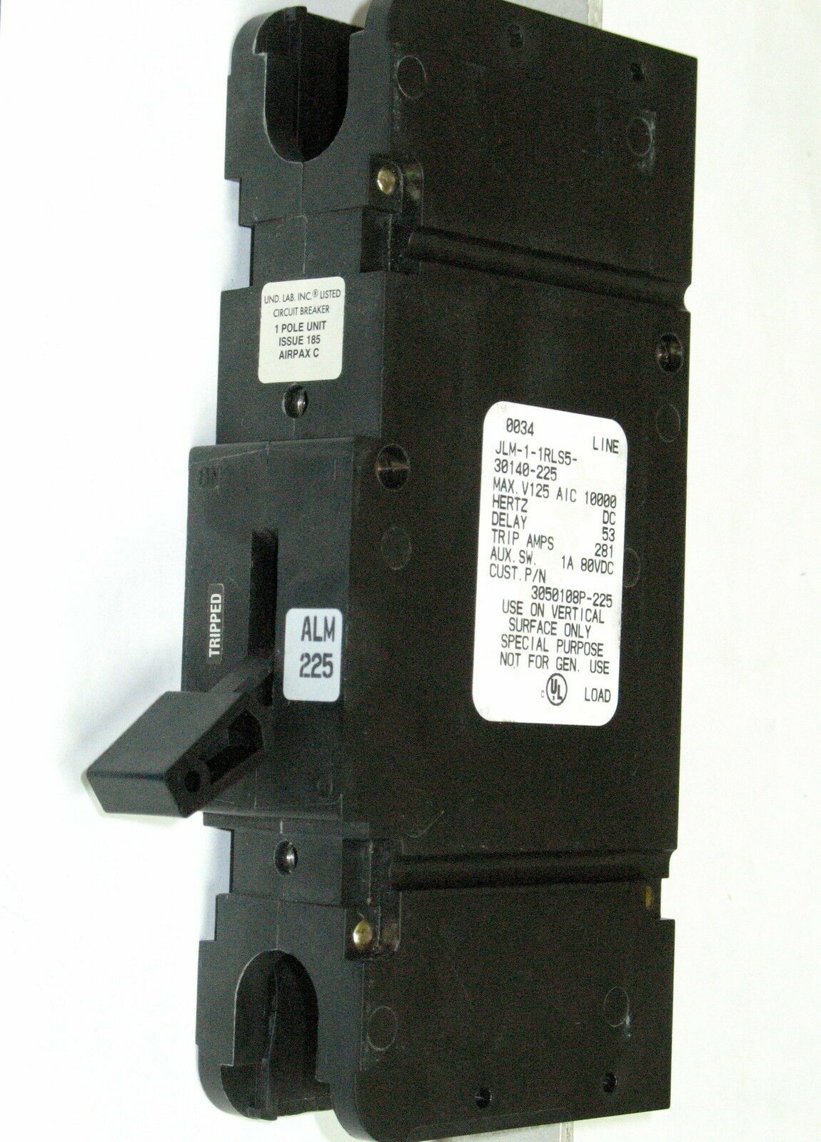 225 Amp 125Vdc DC Panel Mount Breaker for Off Grid Solar Inverter-DIY ...