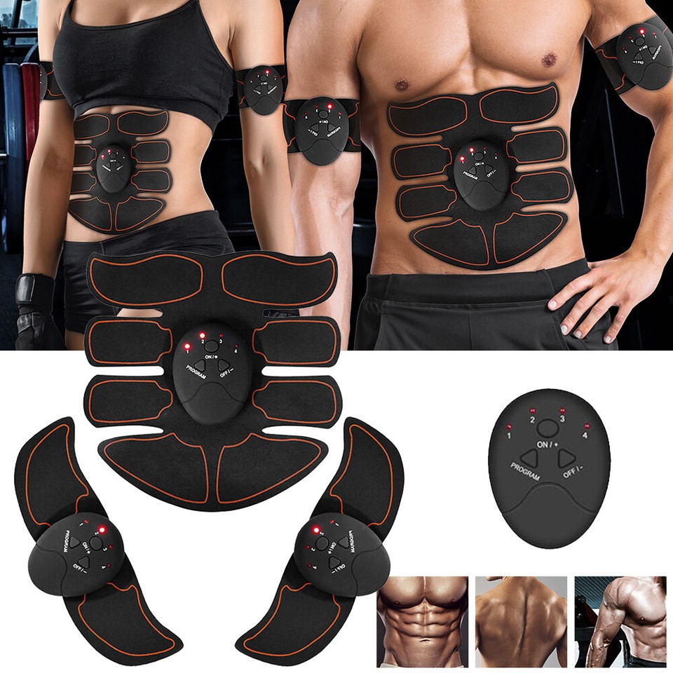 12 Pads Vibration Belt Trainer EMS Abdominal Muscle Stimulator Fitness ...