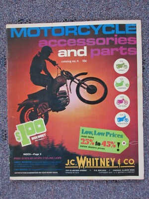 1974 J.C. Whitney MOTORCYCLE PARTS & ACCESSORIES CATALOG - Complete | eBay