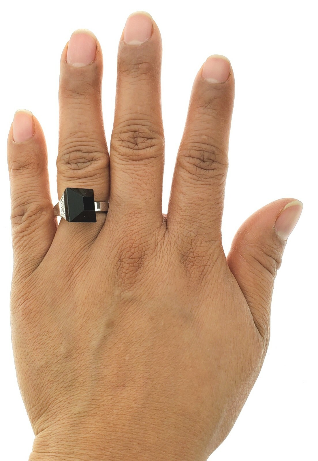 💍 GUCCI Black Square Onyx Diamond 18K White Gold Rare Ring + Box GIA | eBay