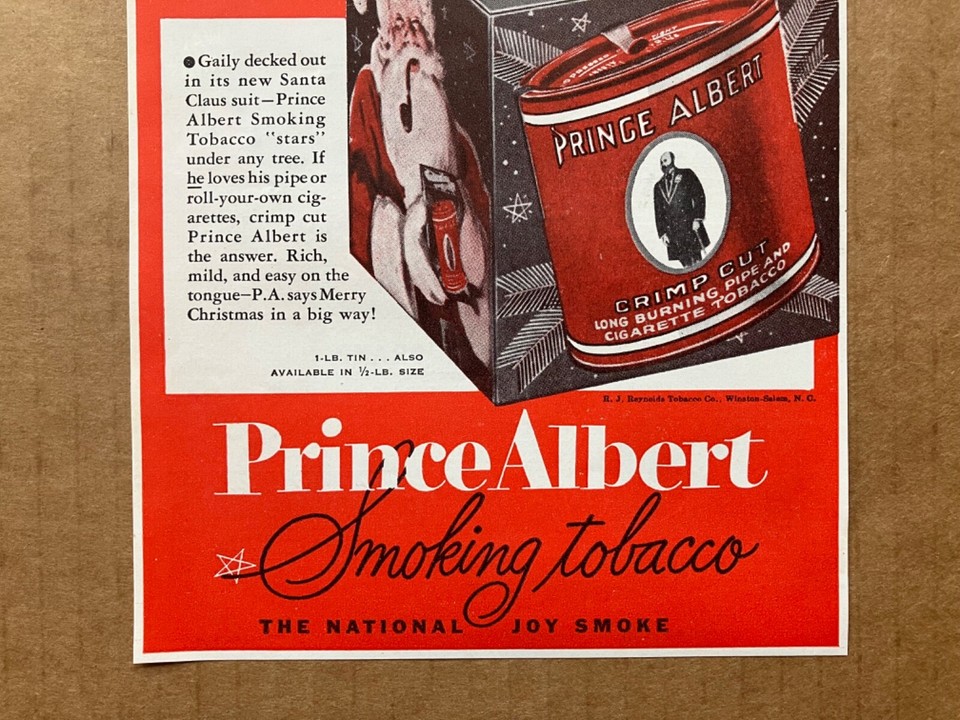 1948 Prince Albert Smoking Tobacco "Here's Smoking Joy" Print Ad, 5 5/8 ...