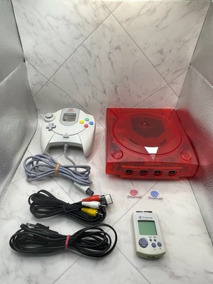 SEGA Dreamcast VA0 Clear Red Fuses, battery socket Replaced regional JP ...