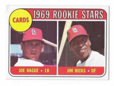 CARDS ROOKIE STARS 1969 Topps Baseball # 559 Joe Hague RC Jim Hicks Ex ...