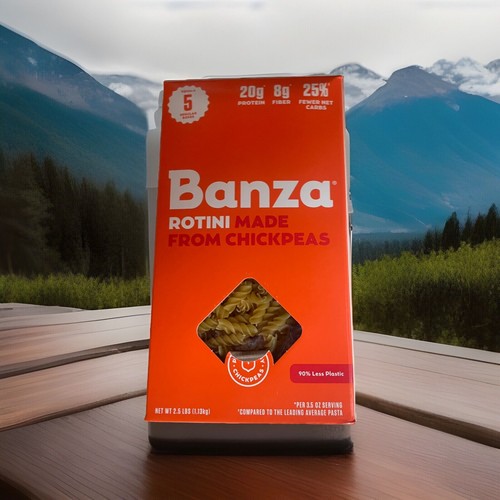 BANZA Rotini Pasta Made from Chickpeas, 2.5 lbs (= 5 regular boxes ...