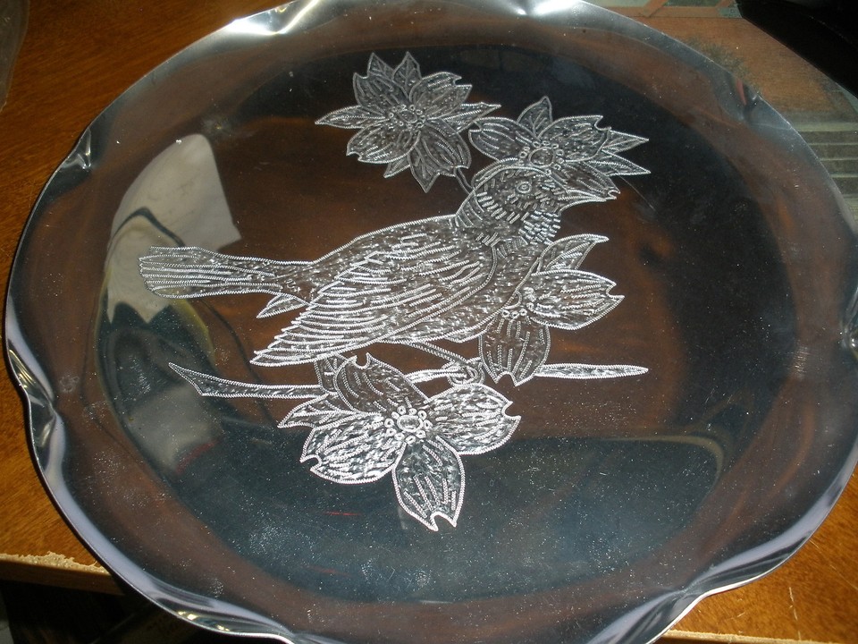 vintage Maid-o-metal aouminum circles tray 12" round with wrapping | eBay