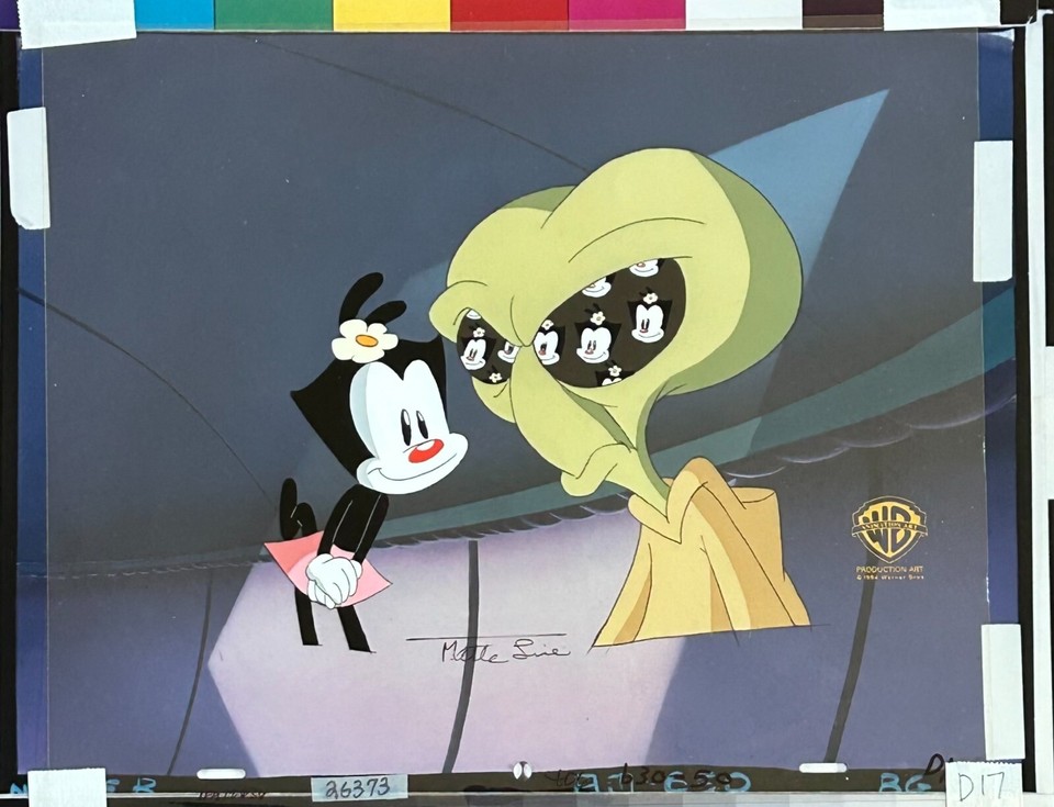 DOT & ALIEN rare ANIMANIACS cel D17 WB Space Probed ALIENS eye ...