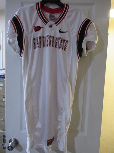 San Diego State Aztecs 2006-2011 Game Issued White Nike Blank Jersey ...
