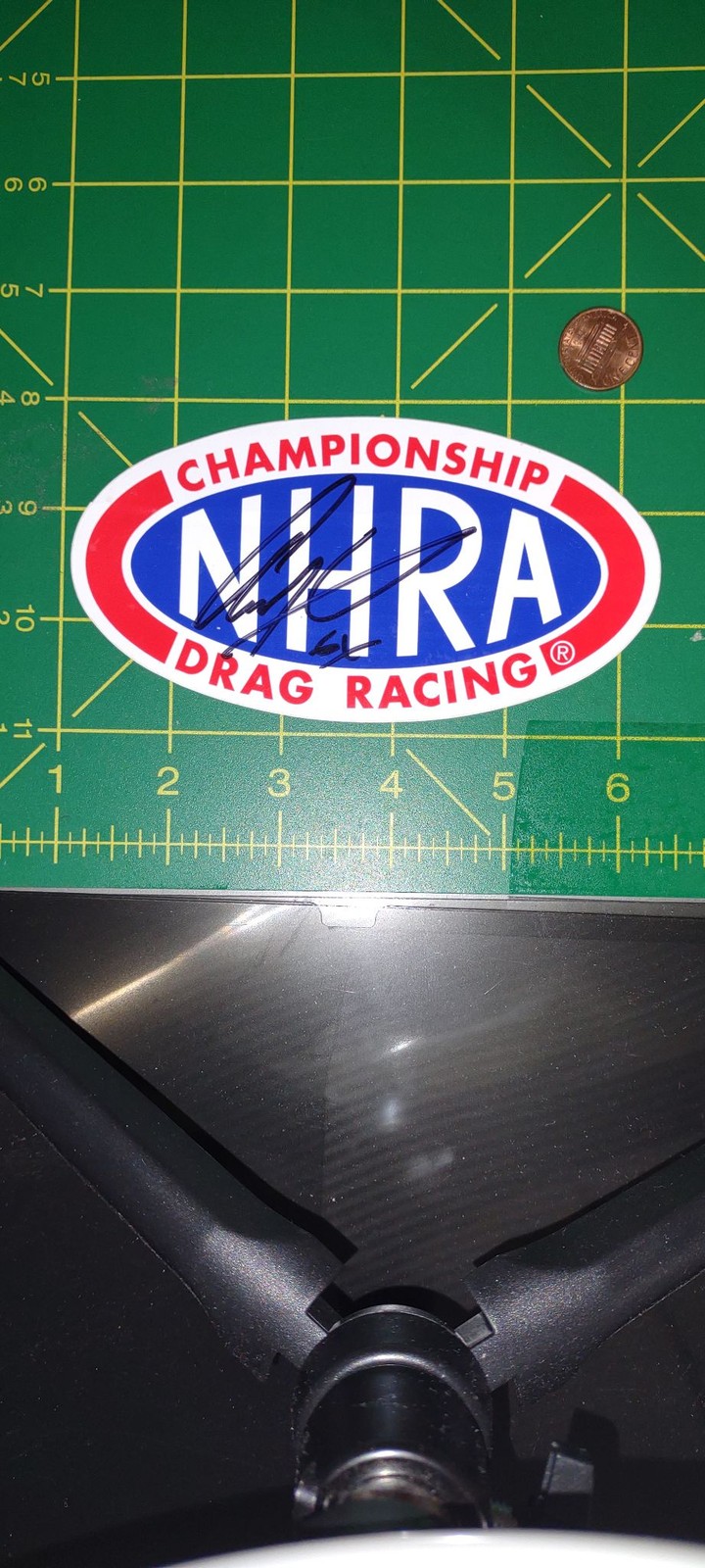 NHRA Championship Drag Racing Signed Sticker Autograph Oval Decal ...