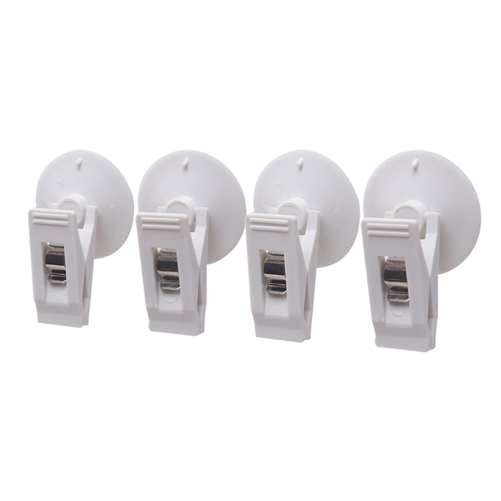 4 Pieces Suction Cup Clips Suction Cup Clamps for Kitchen Shower Home ...