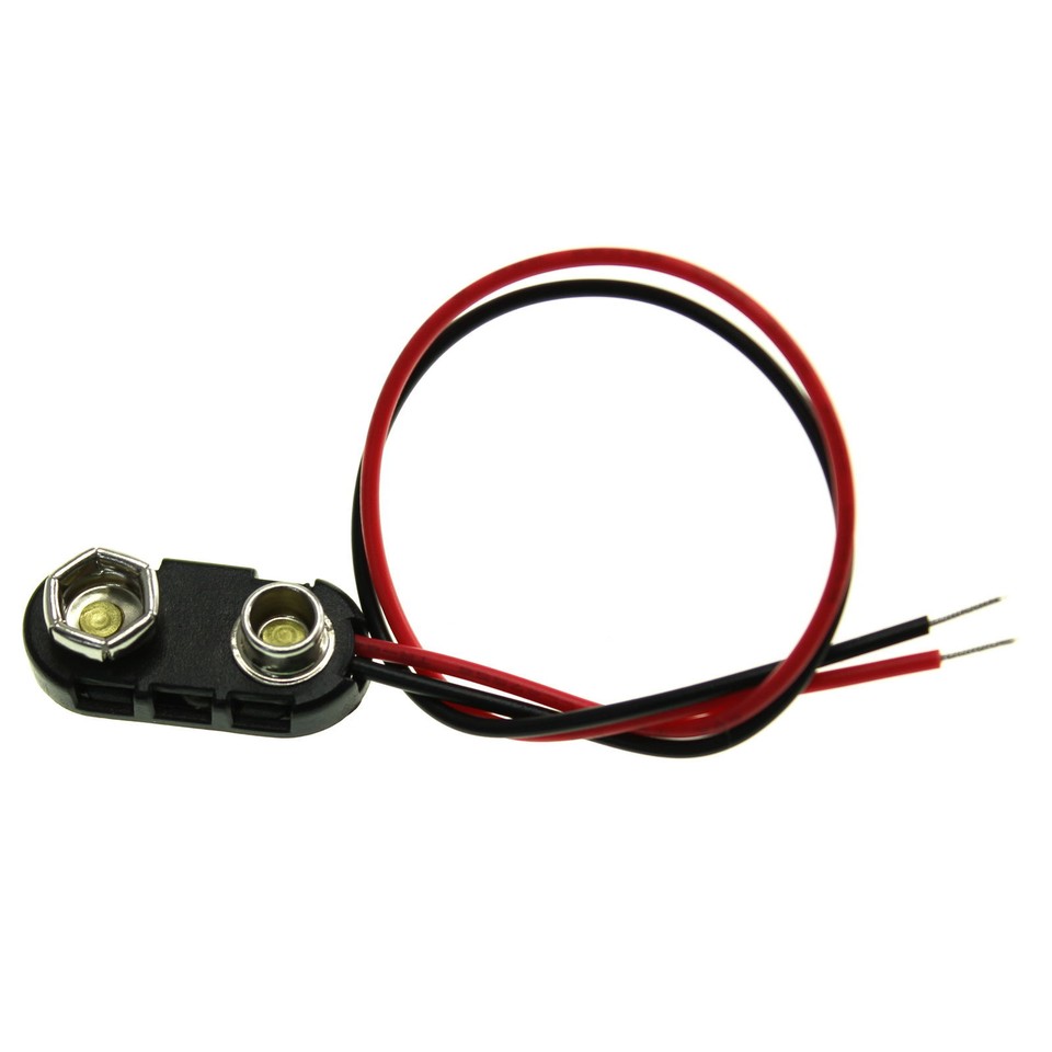PP3 9V Battery Leads with 4 Connector Types – Standard/ Heavy Duty ...