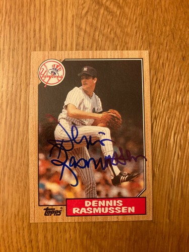 Yankees Dennis Rasmussen signed 1987 Topps Card | eBay