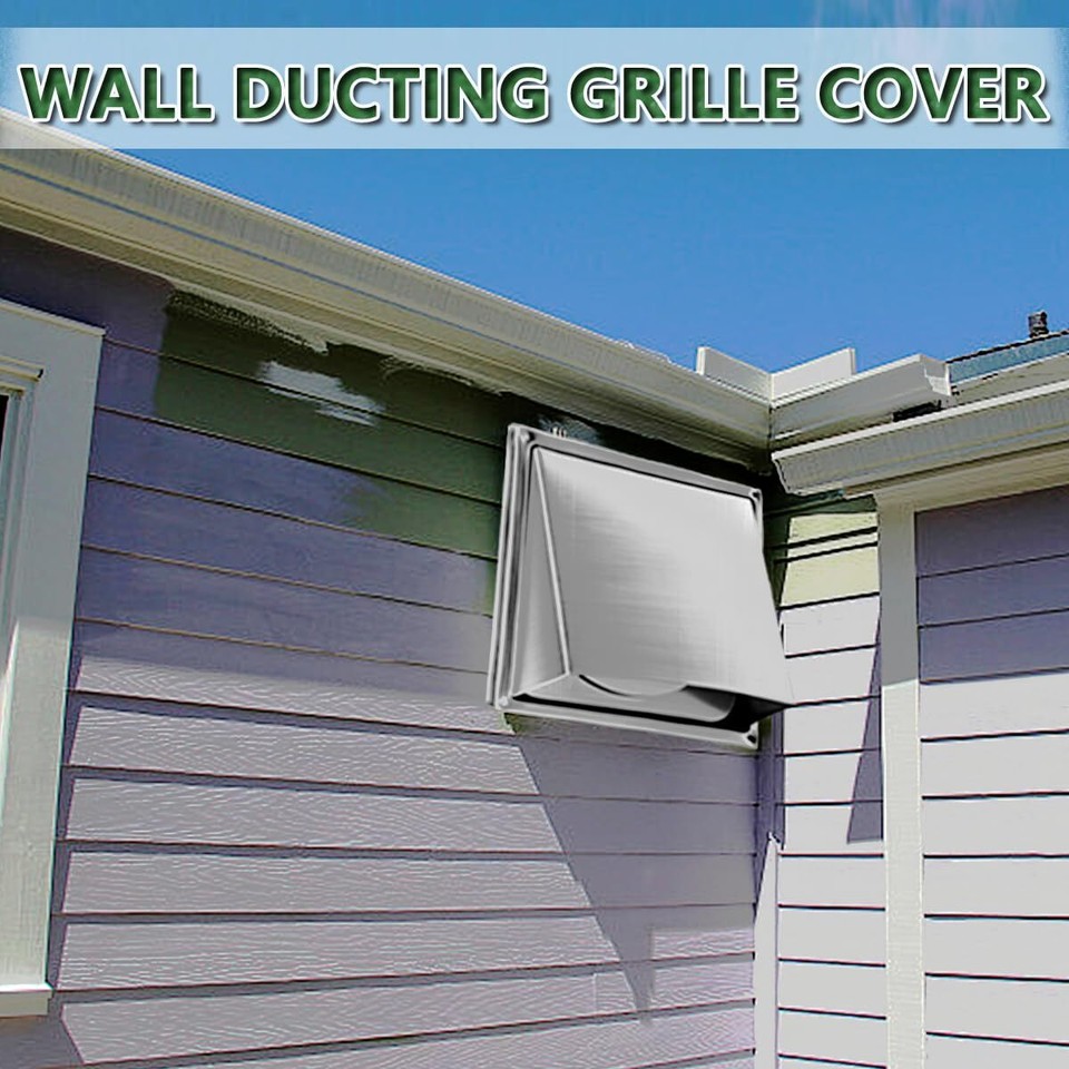 304 Stainless Steel 6 Inch Wall Vent Cap Square External Extractor ...