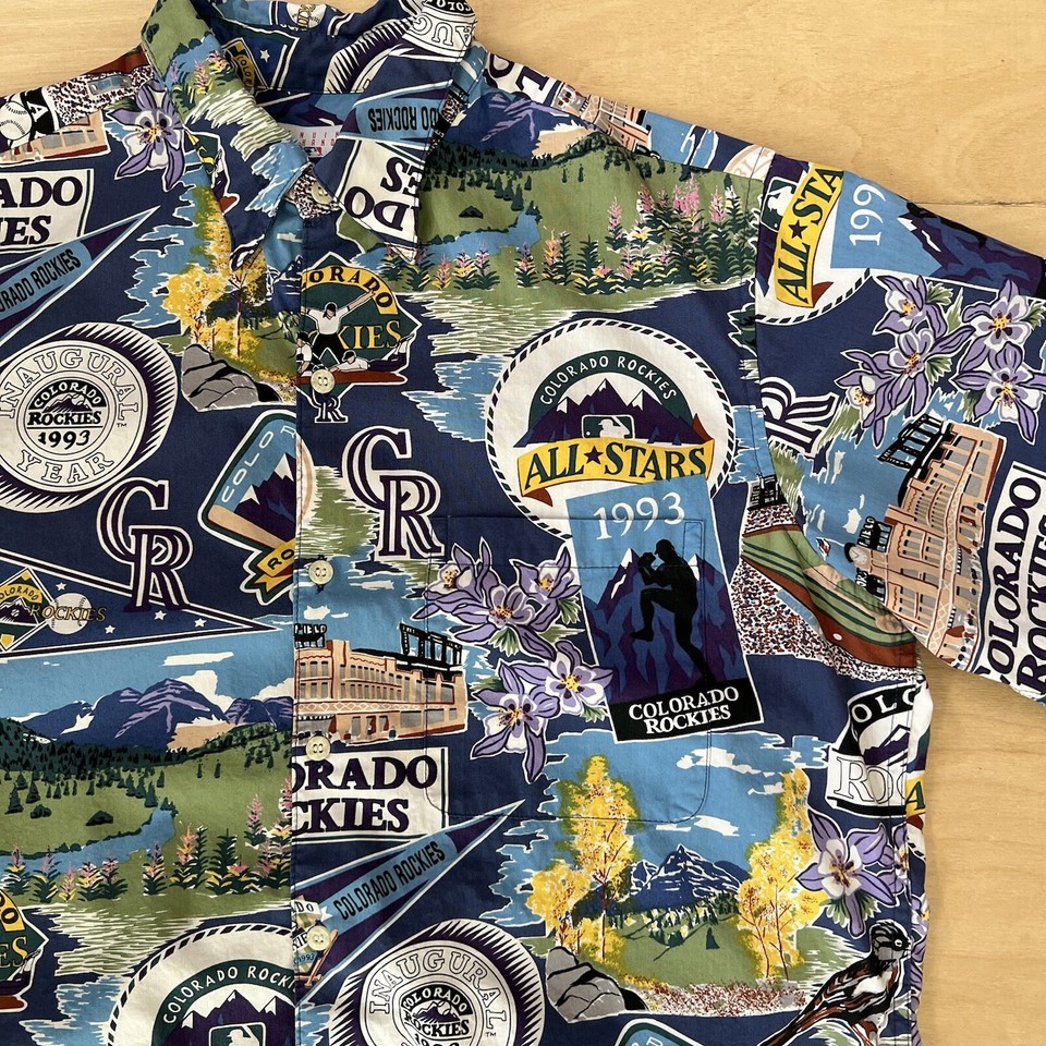 Reyn Spooner Colorado Rockies Shirt Small Multicolor MLB Baseball All ...