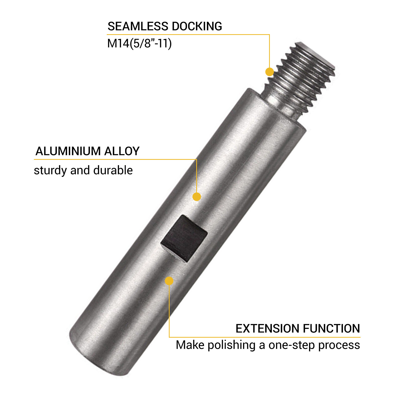 5/8"-11 Angle Grinder Extension Shaft Connecting Rod with Grinder ...