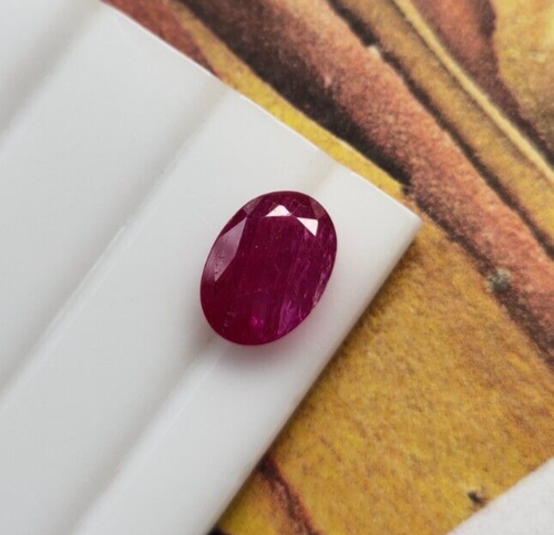 Untreated Natural Ruby Oval Cut 4.34 ct Tajikistan Ruby Loose Faceted ...