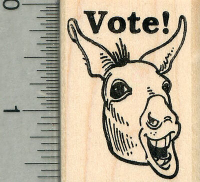 Vote Rubber Stamp, with Donkey Head, Voting Series G34509 WM | eBay