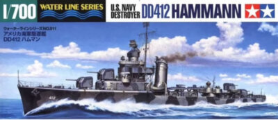 Tamiya 1/700 Navy Destroyer DD412 Hammann # 31911 - Plastic Model Kit ...