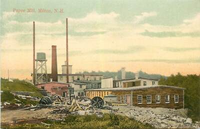 New Hampshire, NH, Milton, Paper Mill 1910's Postcard | eBay