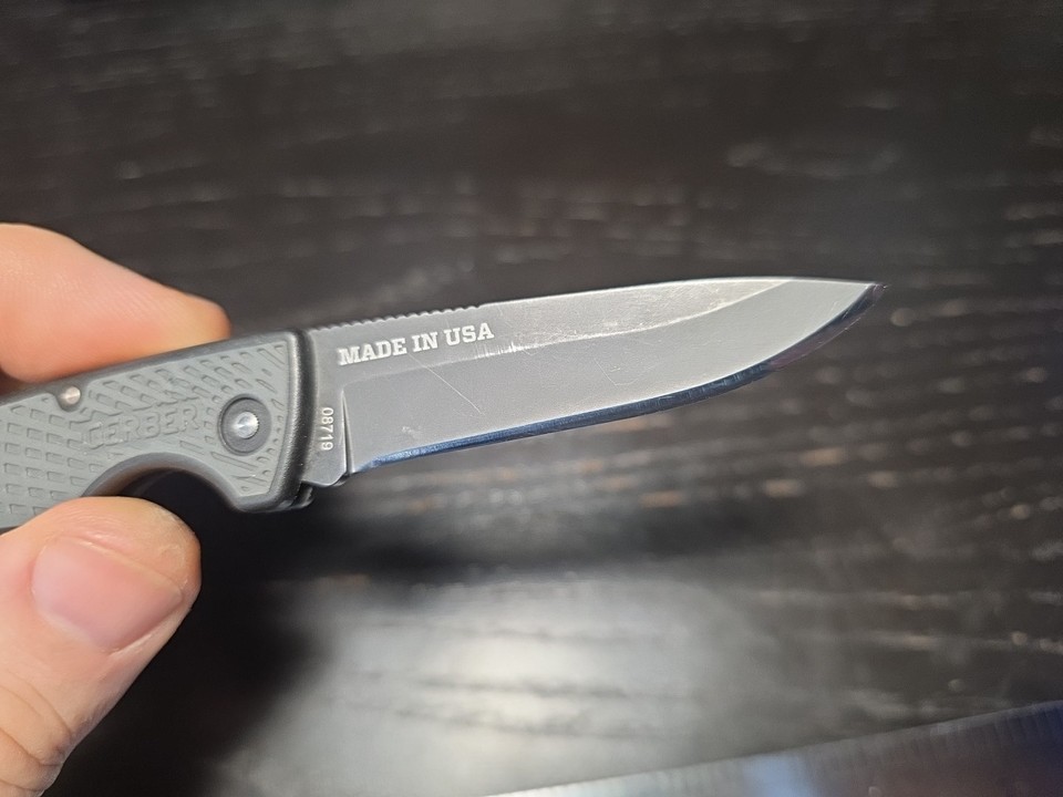 Gerber US1 Pocket Knife Lockback Plain Blade USA SUPER NICE! | eBay