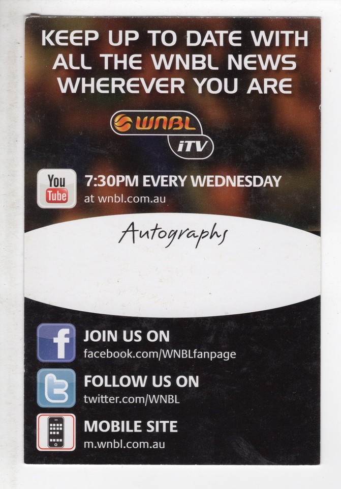 WNBL Basketball West Coast Waves Cards 2011/2012 Michelle Joy | eBay