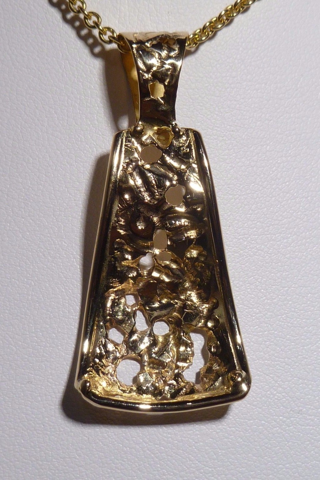 14k Y Gold Nugget Charm Custom Vintage Pendant 6.4 Grams Handmade ...