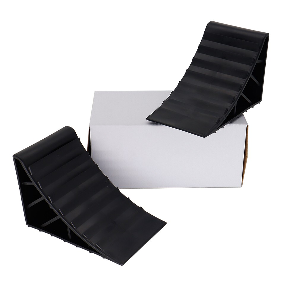x2 For Truck Car Rv Camper Trailer Tire Stopper Wheel Chocks Blocks ...