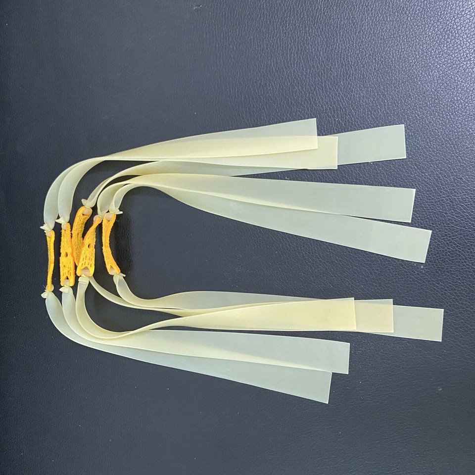10 Flat Rubber Bands Slingshot Hunting Catapult Replacement Elastic ...