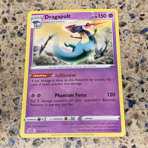Dragapult 091/192 Rare Rebel Clash Pokemon TCG TRADING CARD | eBay