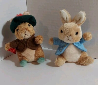 Gund Beatrix Potter Classic Mini Plush Lot Peter Rabbit & Benjamin ...