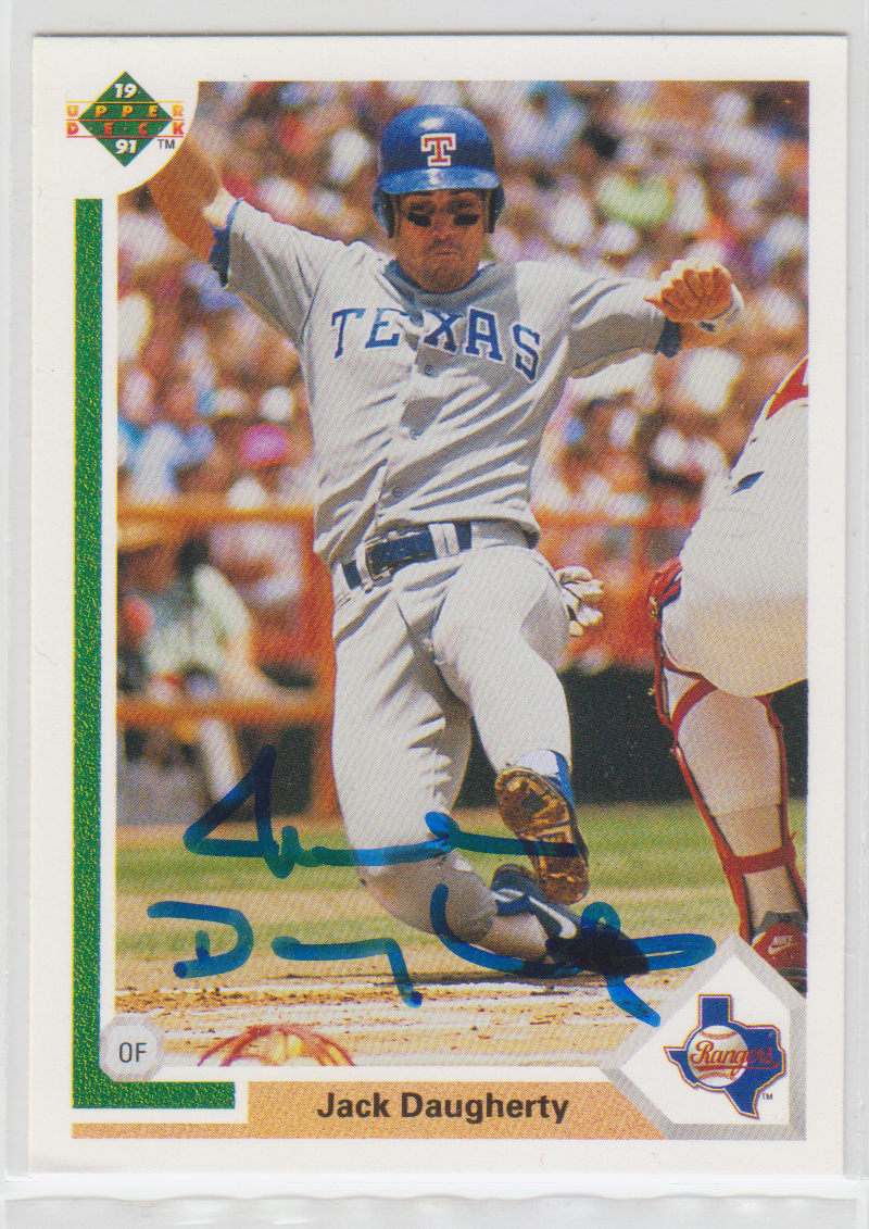 Autographed 1991 Upper Deck Jack Daugherty - Rangers | eBay