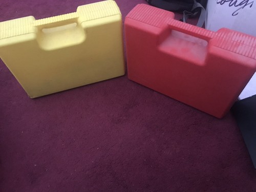 Lot of 2 Vintage K'NEX KNEX Kinex Box Hard Storage Carrying Carry Case ...
