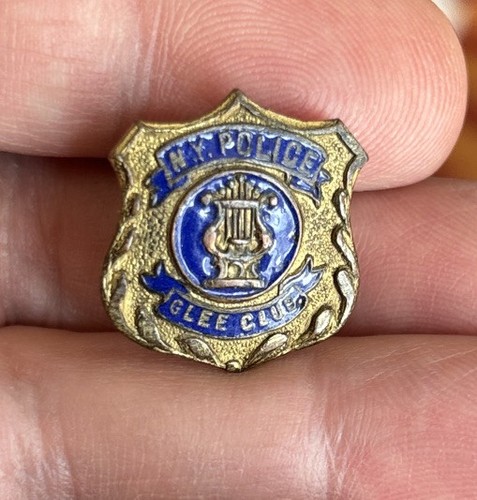 Antique 1920s Obsolete Enamel New York Police Glee Club Small Badge ...