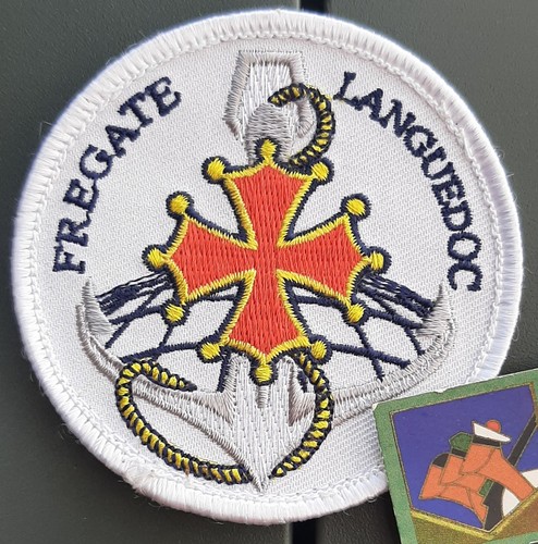 Patch ancien modèle 76mm Frégate LANGUEDOC D653 FREMM MARINE ORIGINAL ...