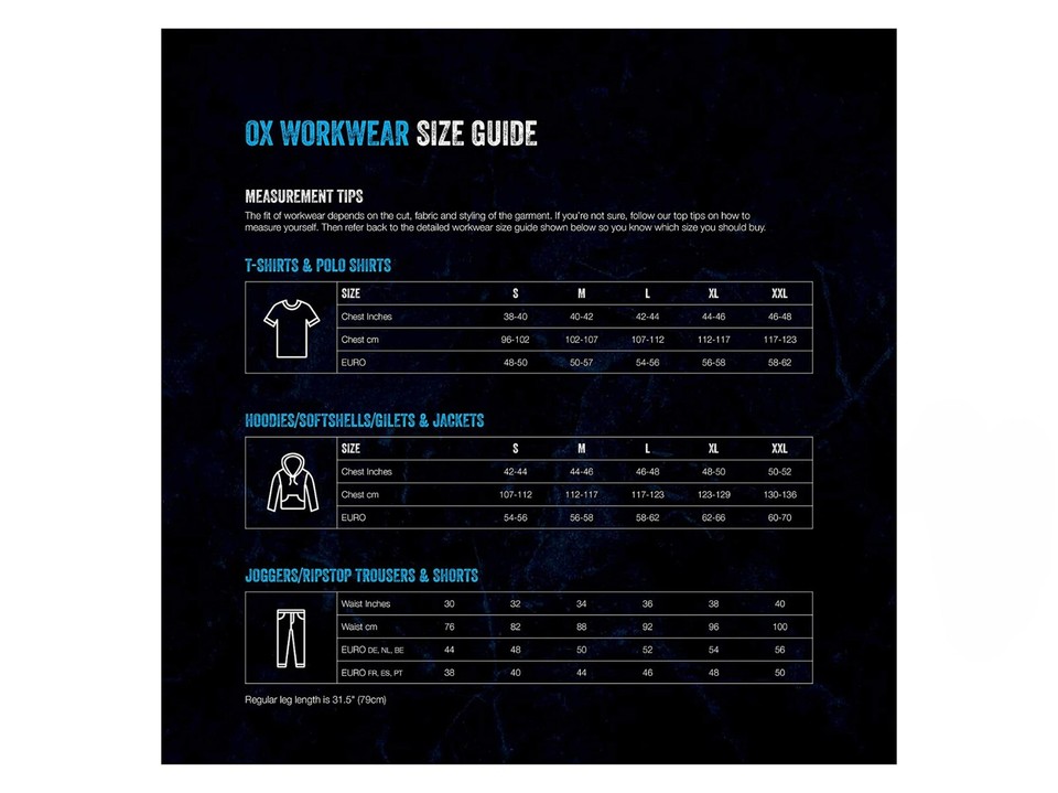 OX Tools OX Tech Crew T-Shirt (Navy) Work Wear Various Sizes Available ...