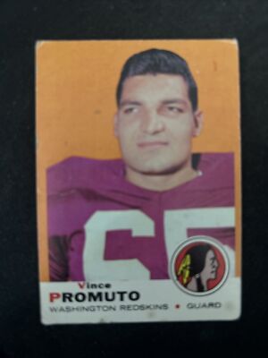 1969 Topps Football Card #92 Vince Promuto Washington Redskins G/Vg ...