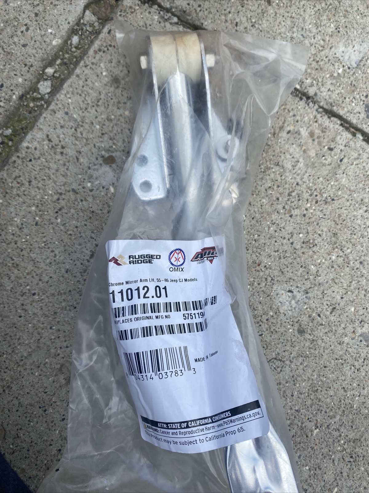 Rugged Ridge MIRROR ARM LH CHROME CJ 11012.01 | eBay