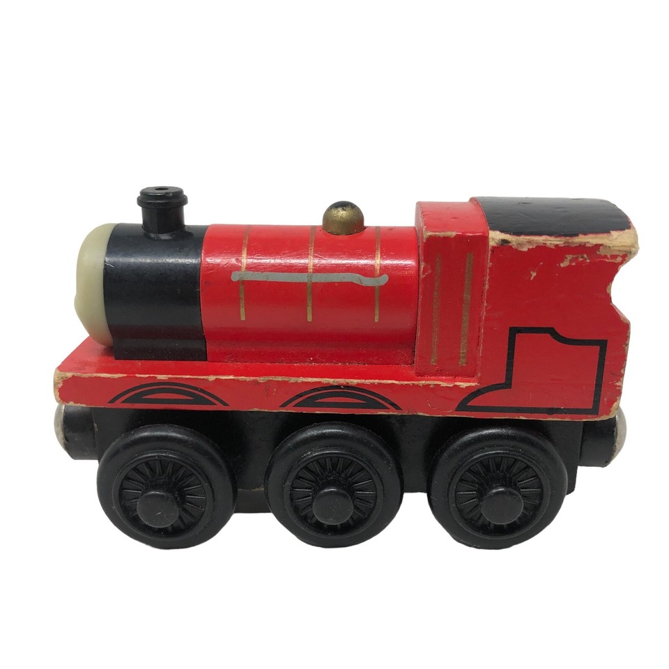 VTG Thomas the Train Wooden JAMES Engine Railway Friends | eBay