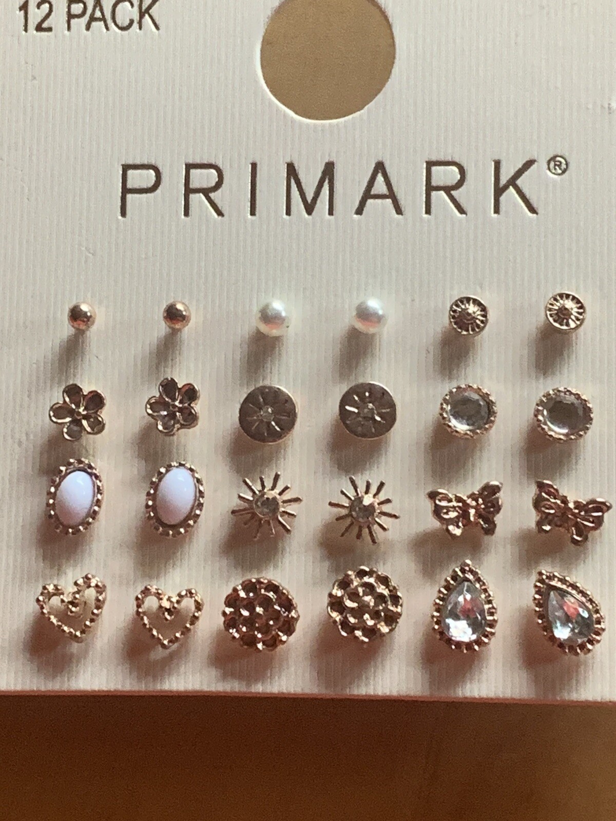 PRIMARK 12 Pack Mix Stud EARRINGS STUDS SET NEW MIX COLOURS | eBay UK