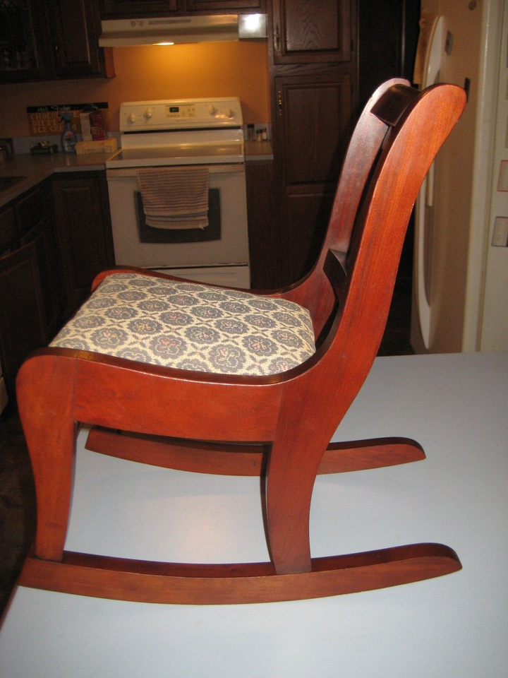 2 Childs Vintage Duncan Phyfe Harp/Lyre Back Side Chair Rocker Rocking ...