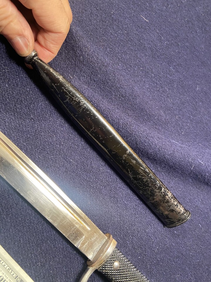 Original WWI WW2 German Short Dress Dagger Bayonet & Scabbard AESCULAP ...