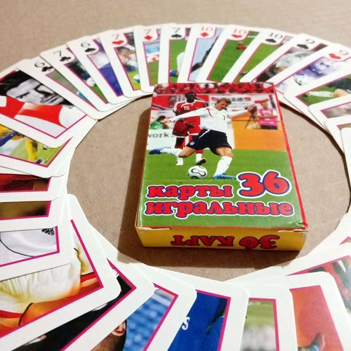 Soccer Vintage Playing Cards Russia Beckham Shevchenko Ronaldo Zidane ...